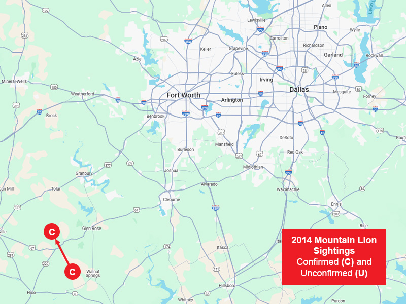 Dallas/Fort Worth Mountain Lion Tracker – DFW Urban Wildlife